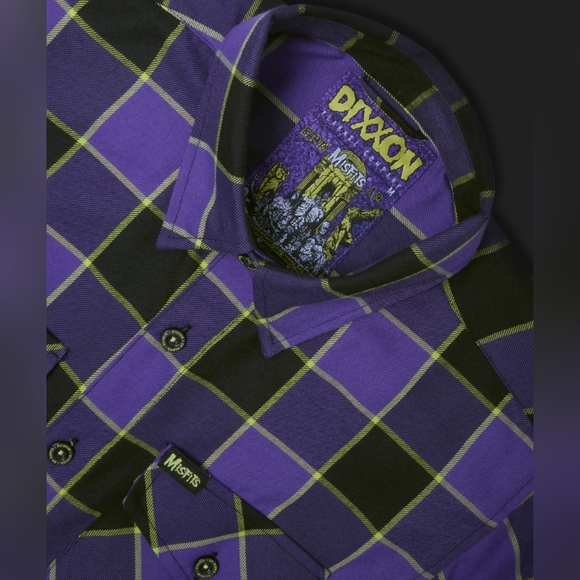 DIXXON | Shirts | Dixxon Mens Medium Misfits Earth Ad Purple Flannel ...